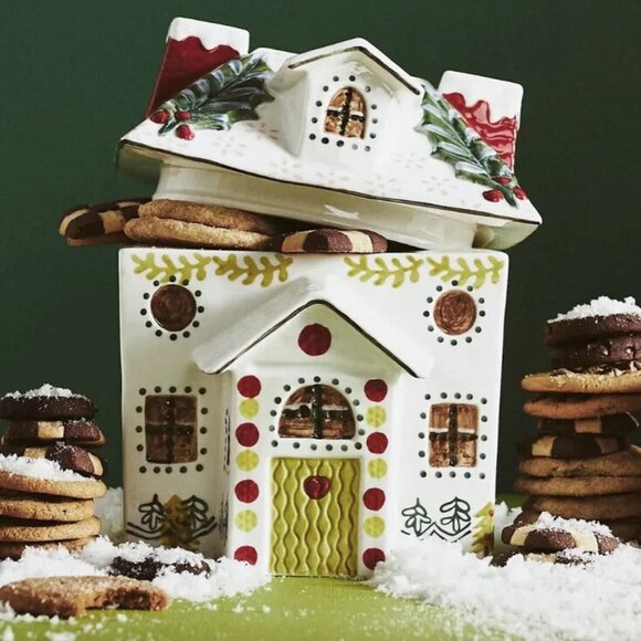 Christmas House Cookie Jar